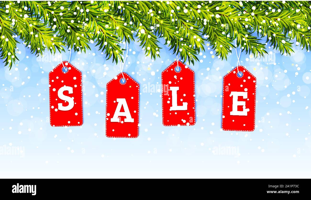 Christmas sales paper banner Stock Vector Images - Alamy