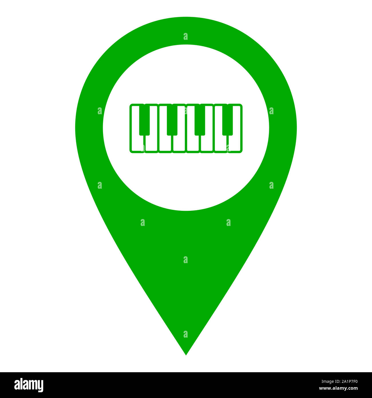 Keyboard and location pin Stock Photo - Alamy