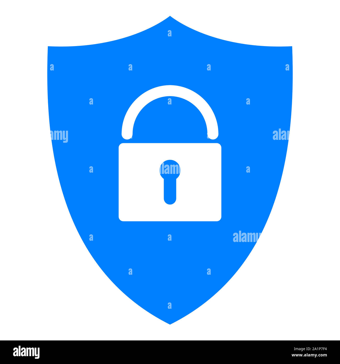 Lock and shield Stock Photo - Alamy