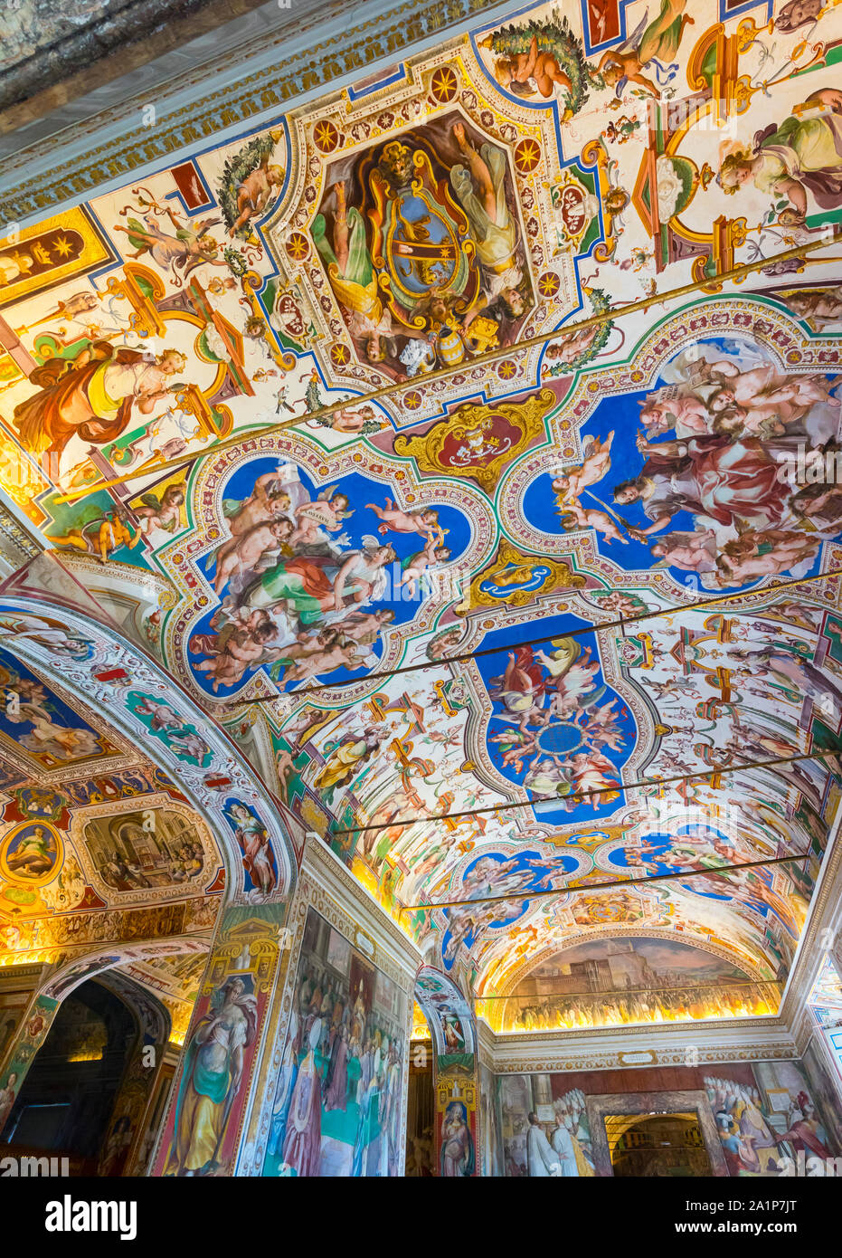 Vatican Library, Vatican Museums, Vatican, Rome, Italy, Europe Stock ...