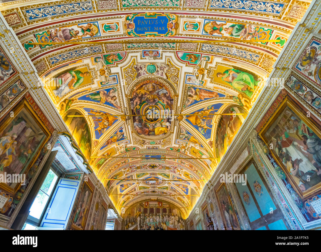 Vatican Library, Vatican Museums, Vatican, Rome, Italy, Europe Stock ...