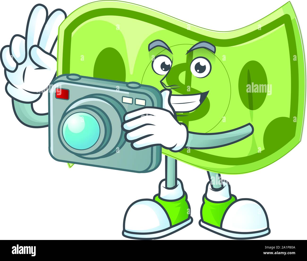 Photographer paper money cartoon character mascot style Stock Vector ...