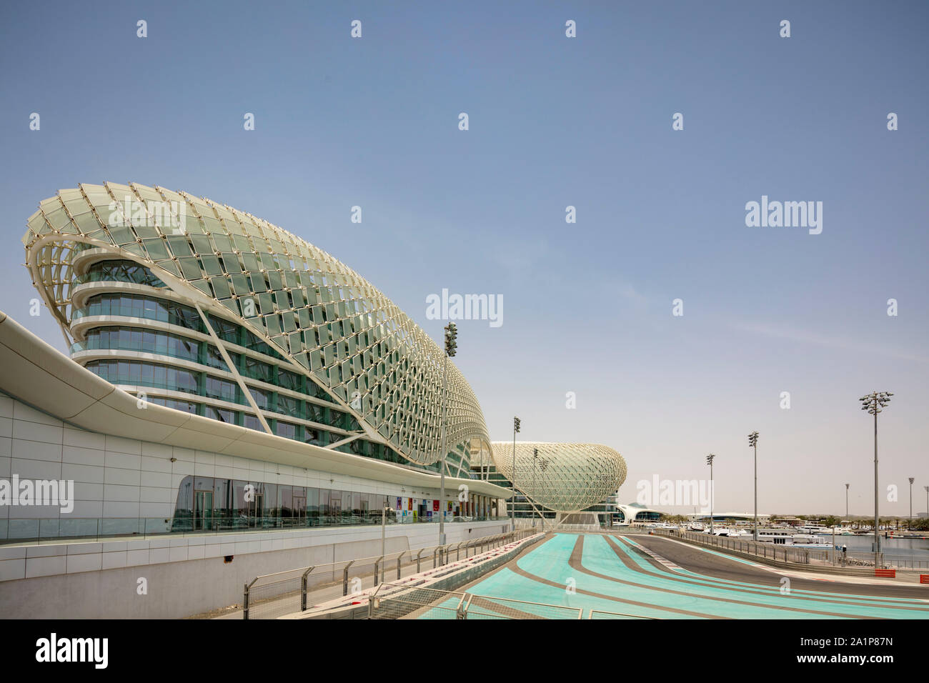 The Yas Marina Circuit, venue for the Abu Dhabi Grand Prix, and the Yas ...