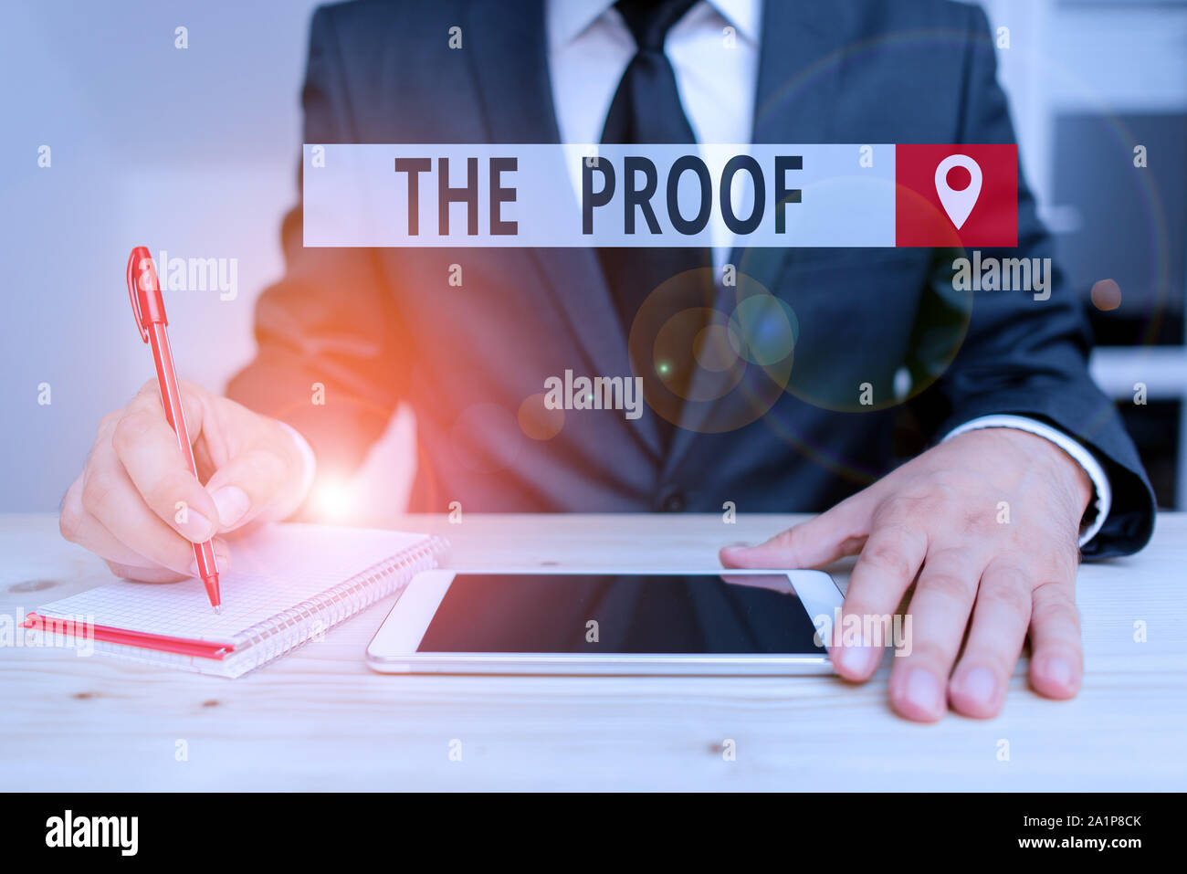 Writing note showing The Proof. Business concept for Evidence by nature ...