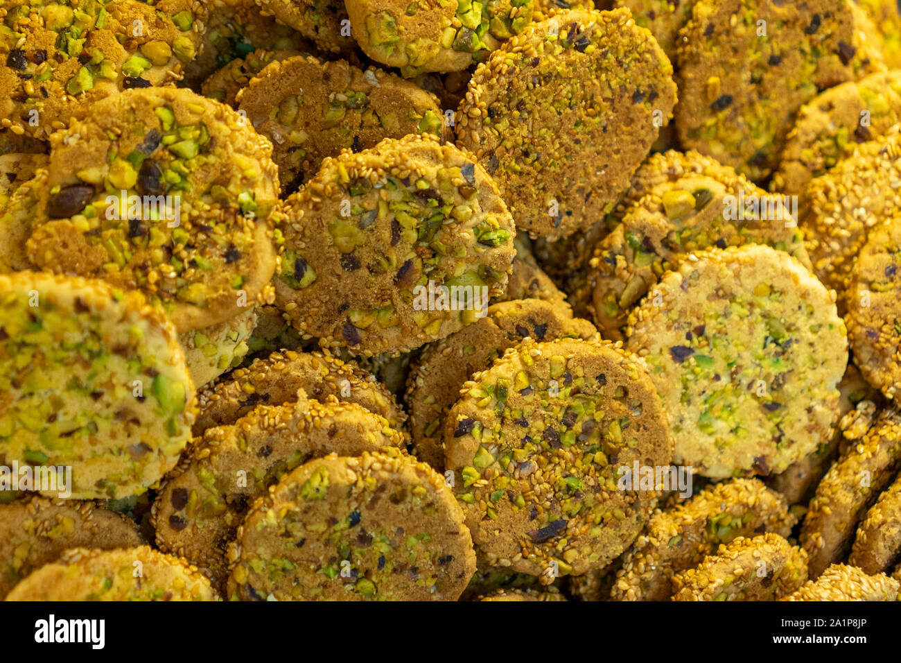 Middle Eastern fresh delicious Cookies showcased Stock Photo - Alamy