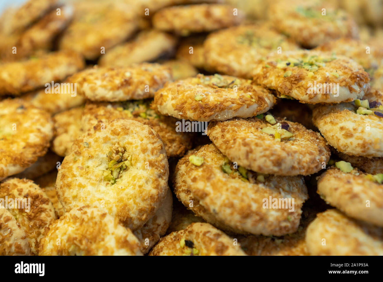 Middle Eastern fresh delicious Cookies showcased Stock Photo - Alamy