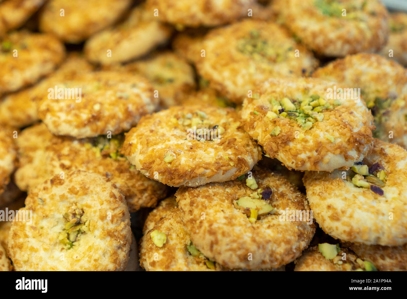 Middle Eastern fresh delicious Cookies showcased Stock Photo - Alamy