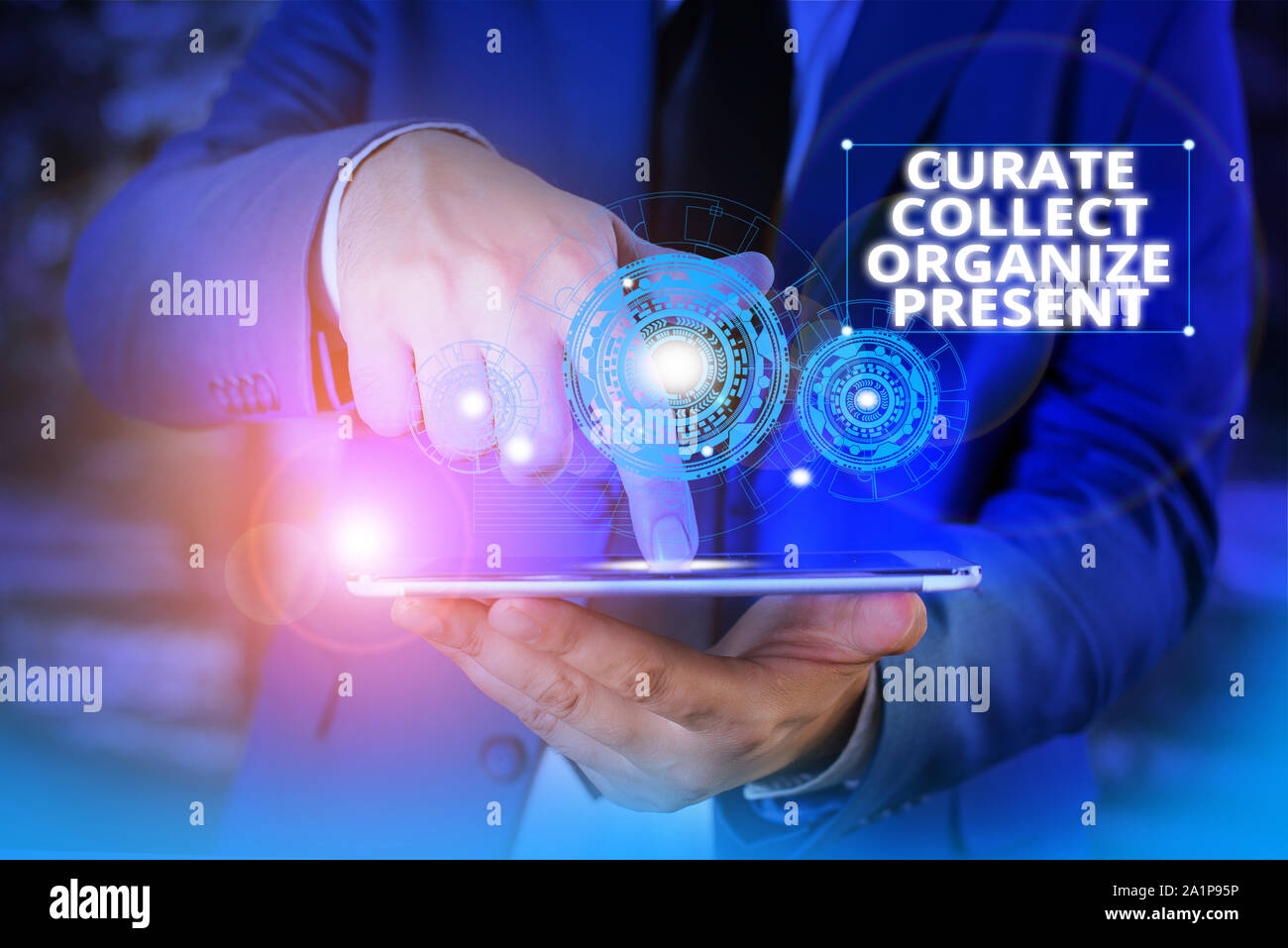 Handwriting text Curate Collect Organize Present. Conceptual photo ...