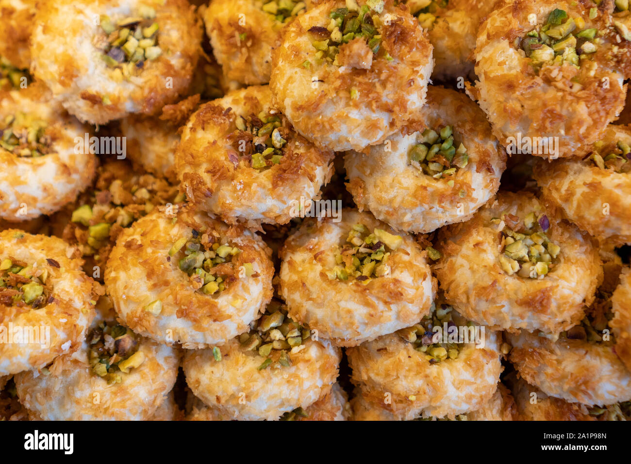 Middle Eastern fresh delicious Cookies showcased Stock Photo - Alamy