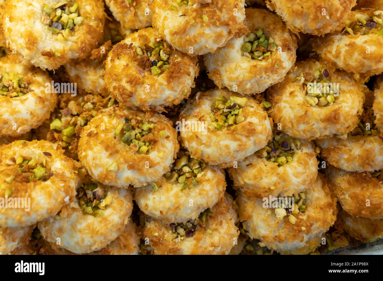 Middle Eastern fresh delicious Cookies showcased Stock Photo - Alamy