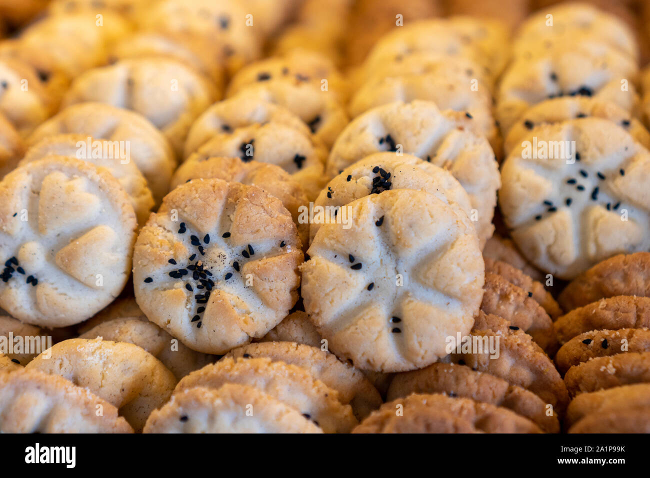 Middle Eastern fresh delicious Cookies showcased Stock Photo - Alamy