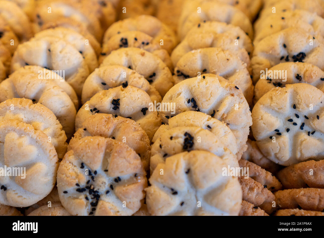 Middle Eastern fresh delicious Cookies showcased Stock Photo - Alamy