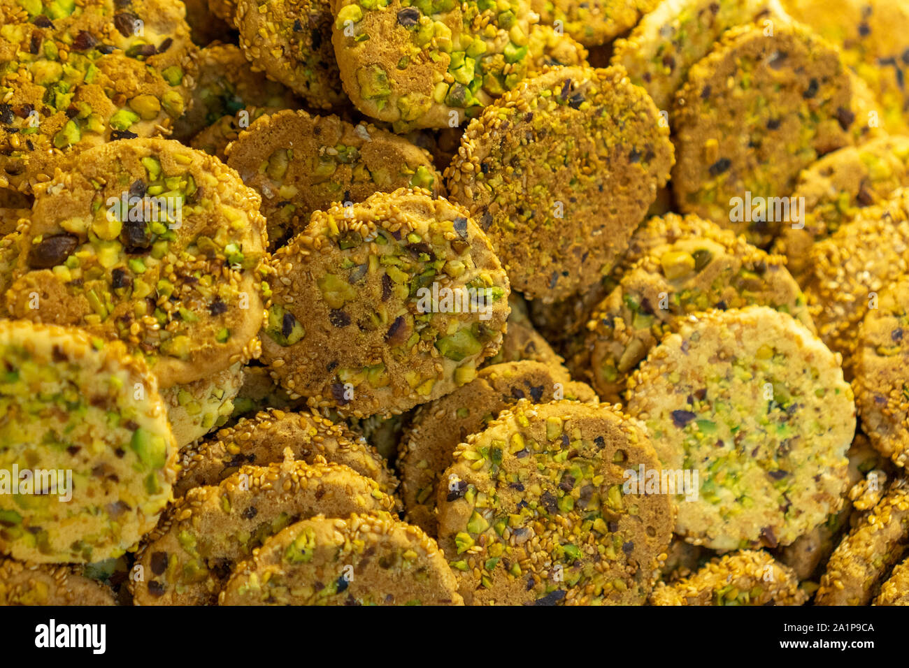 Middle Eastern fresh delicious Cookies showcased Stock Photo - Alamy