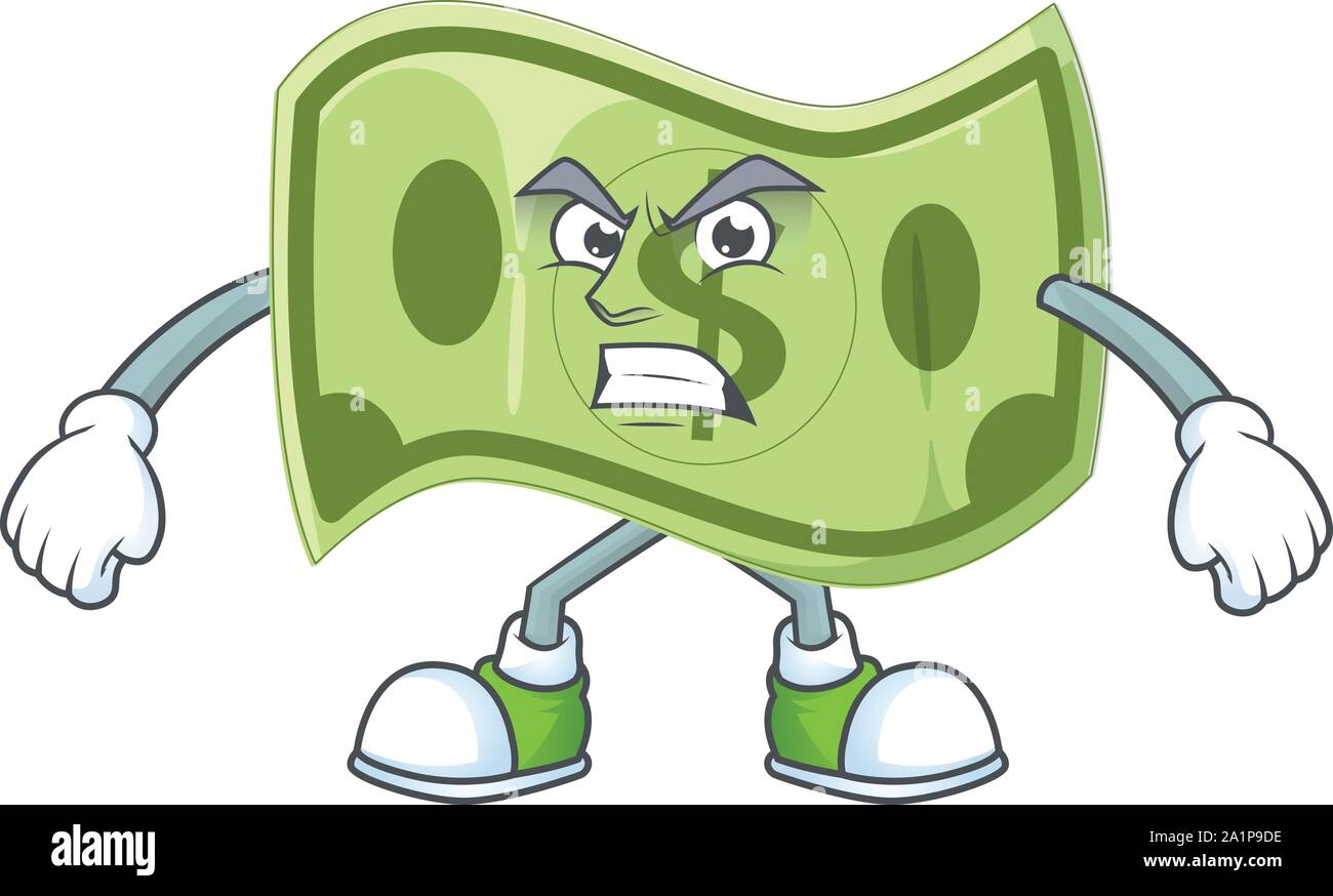 Scream paper money character on white background Stock Vector Image ...