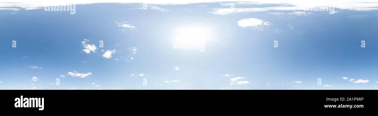 Seamless cloudy blue sky hdri panorama 360 degrees angle view with ...