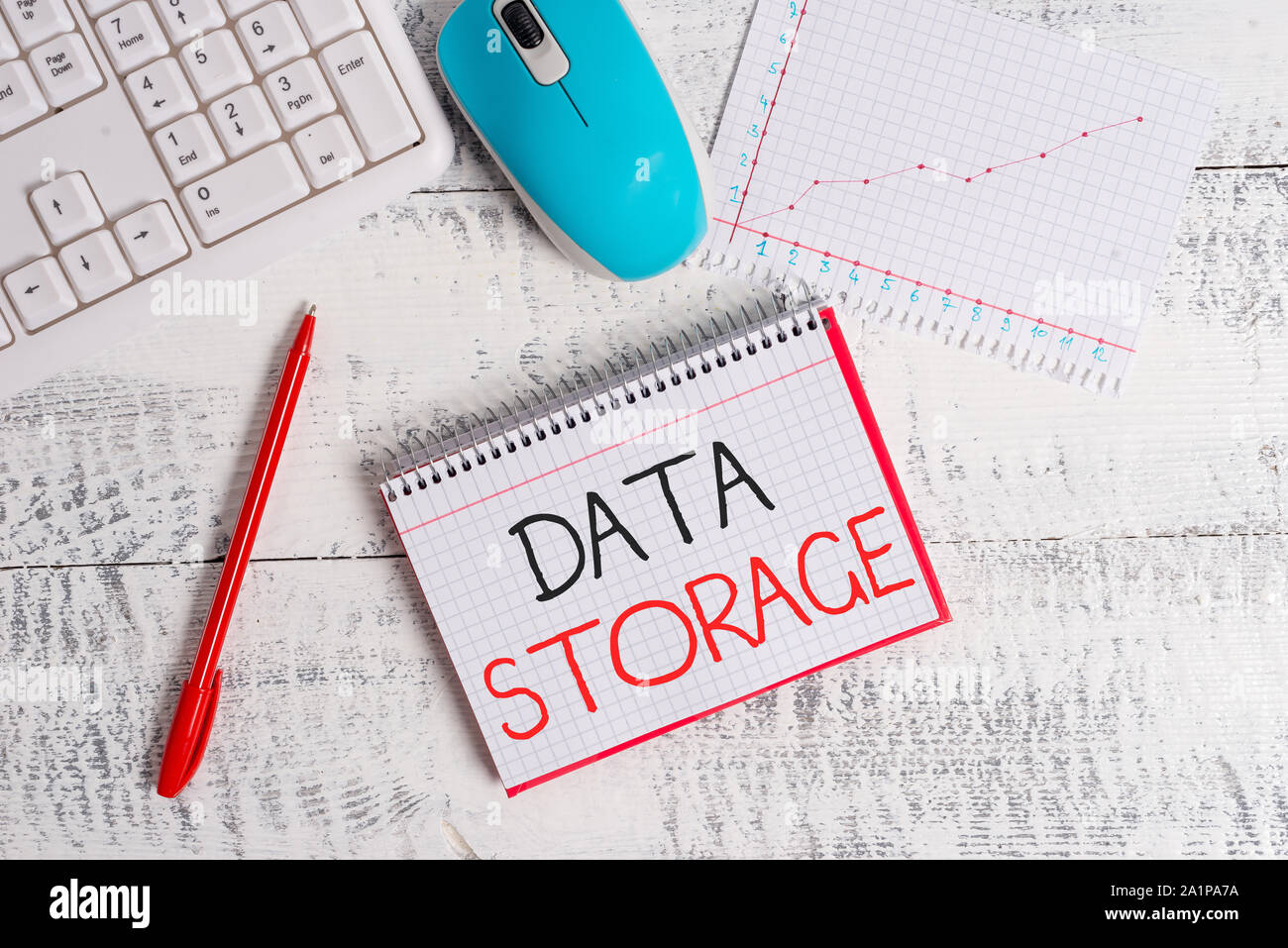 Conceptual hand writing showing Data Storage. Concept meaning the act of archiving data in ...