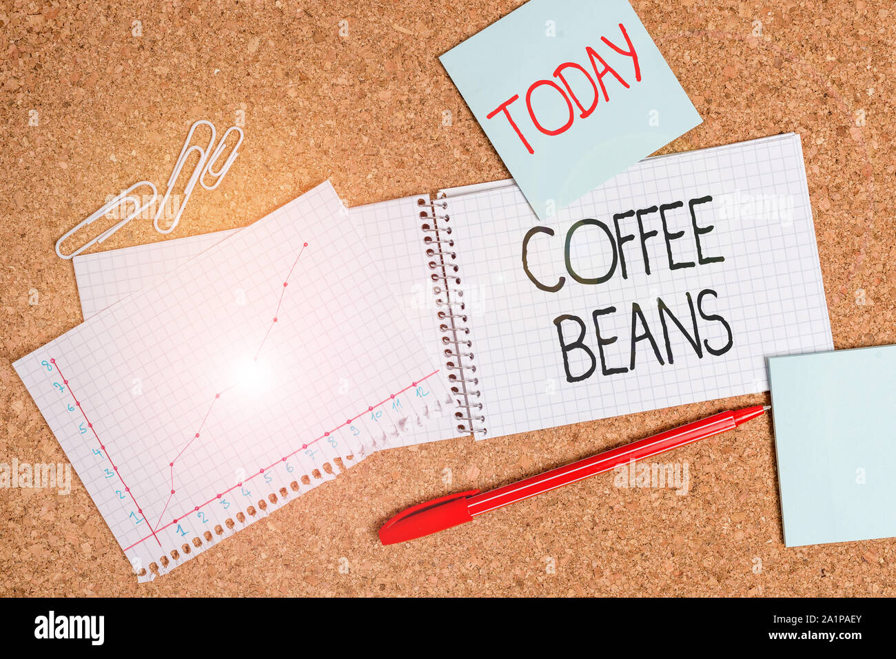 Writing note showing Coffee Beans. Business concept for pit inside the ...