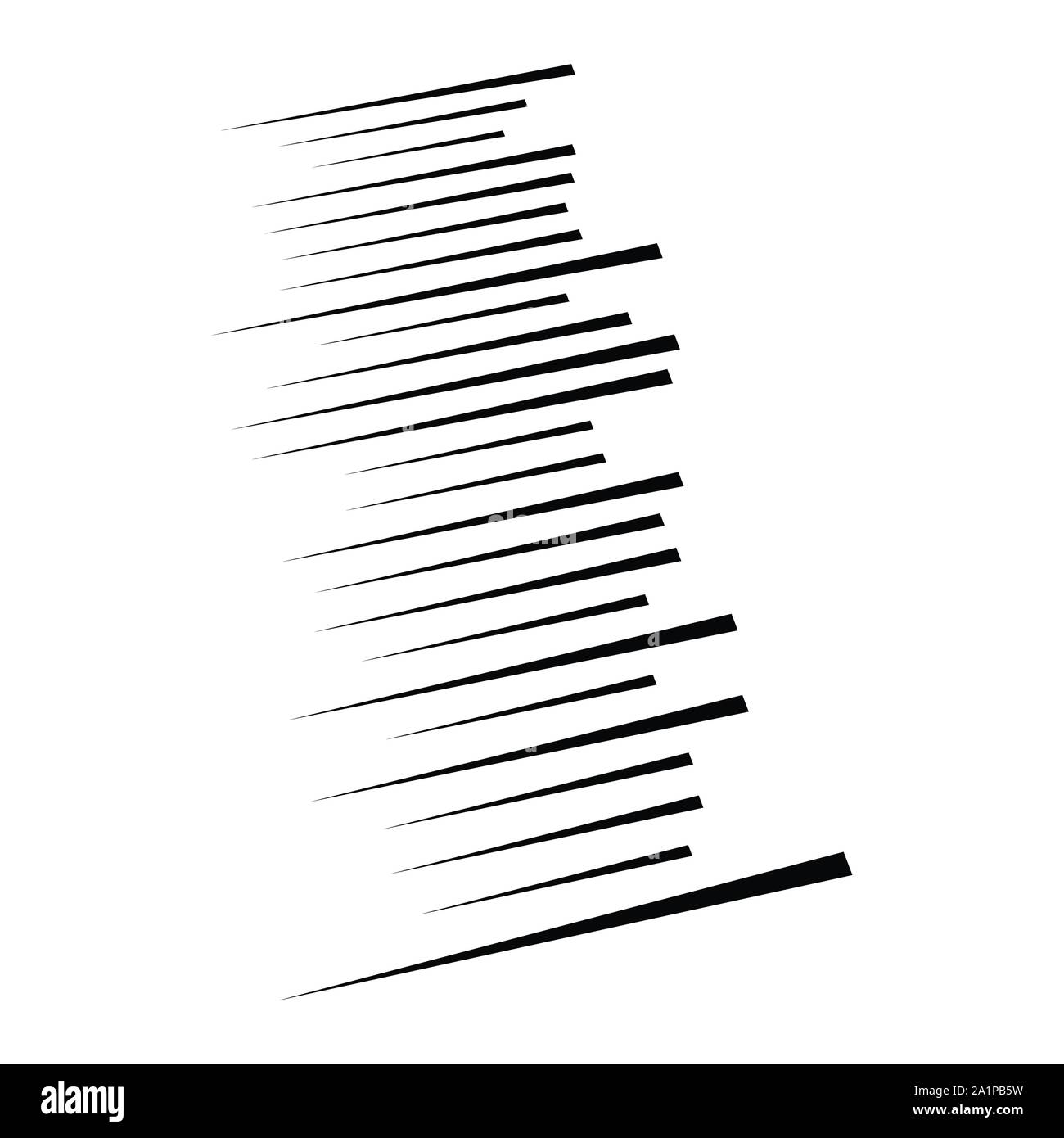 Random lines element. Random horizontal lines. Irregular straight ...