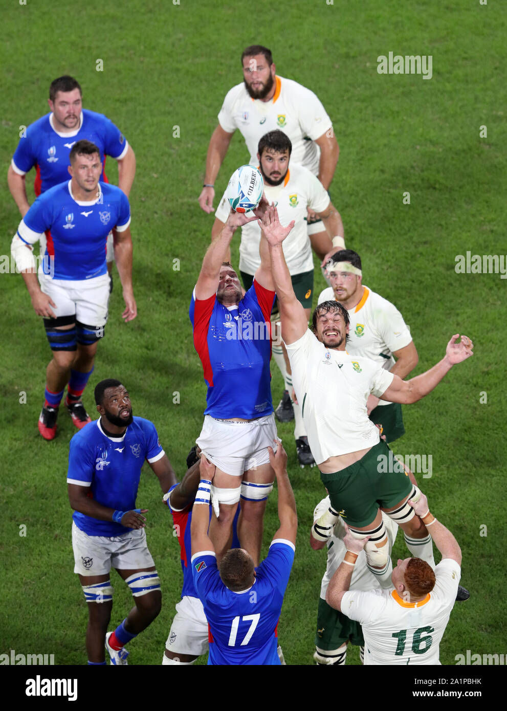 Namibia's Johan Retief and South Africa's Eben Etzebeth during the 2019 ...