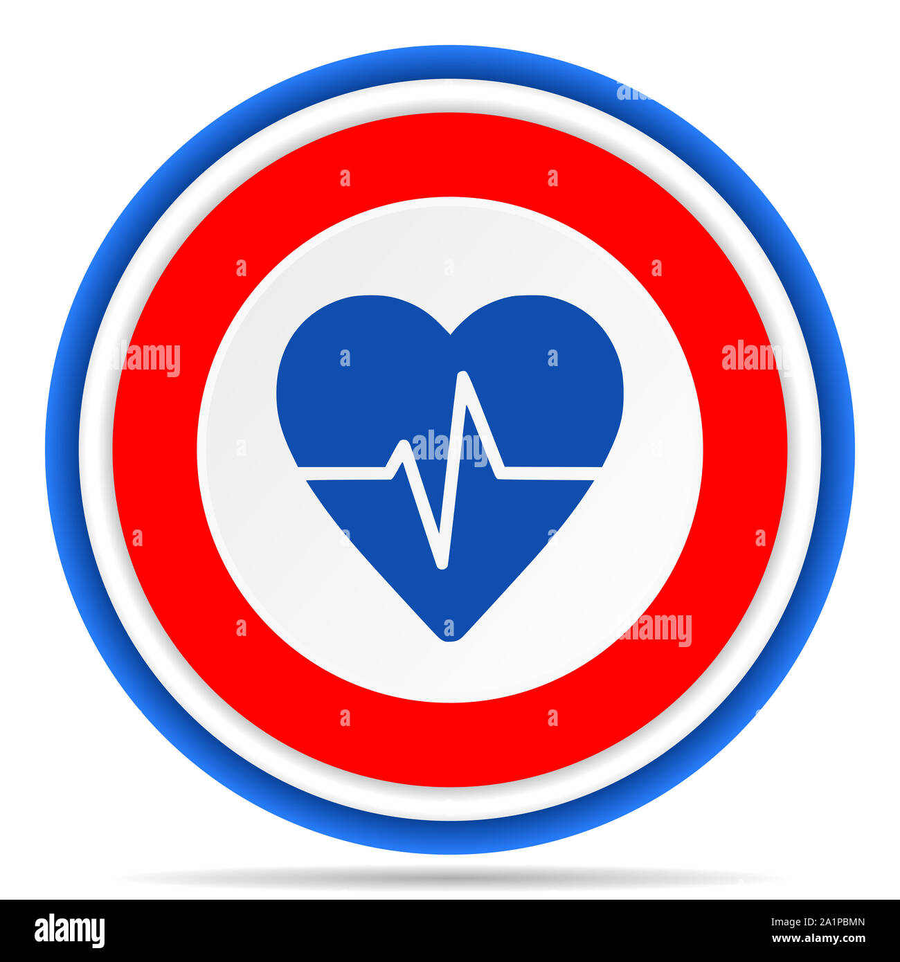 Heartbeat blue icon hi-res stock photography and images - Alamy