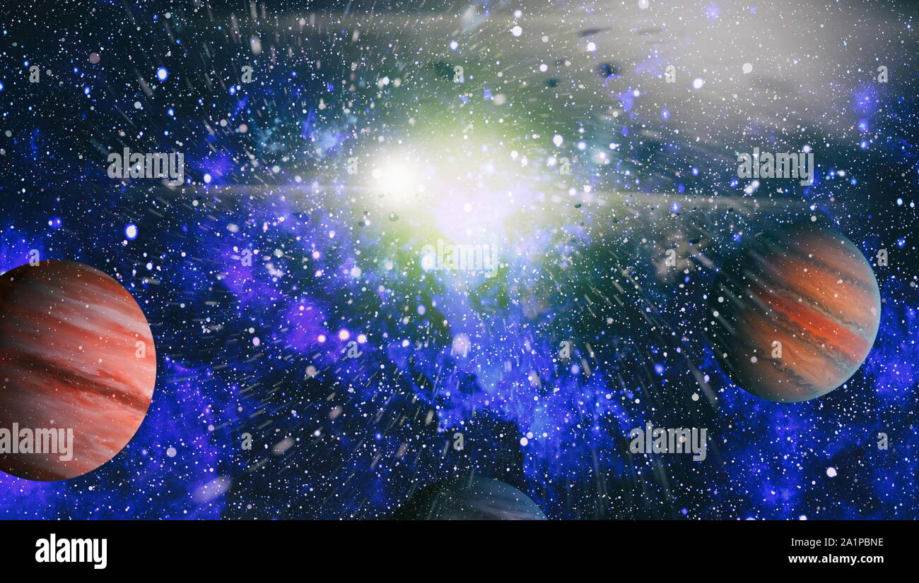 planets, stars and galaxies in outer space showing the beauty of space ...