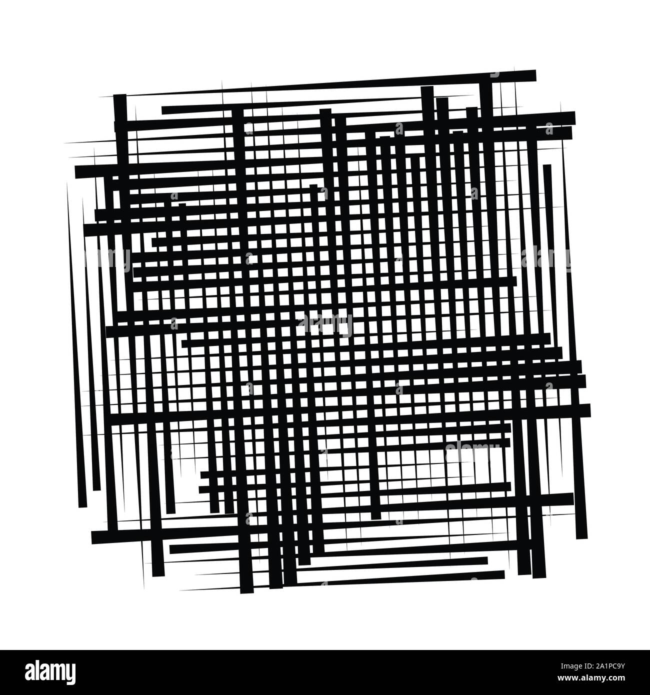 Random lines grid, mesh. Dynamic, irregular overlap, intersect lines ...