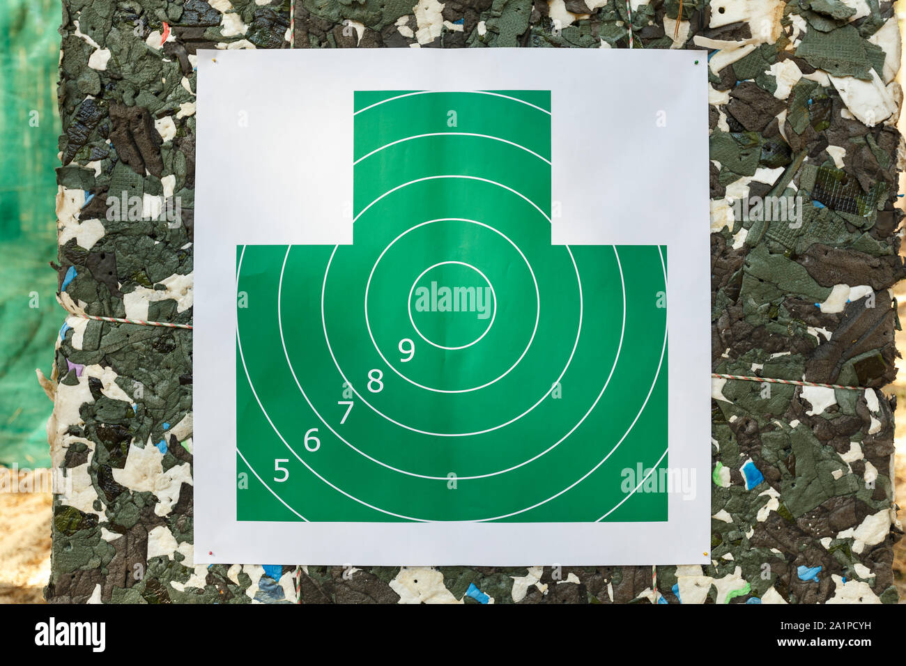 target shooting range in the forest. outdoor activities. team building ...