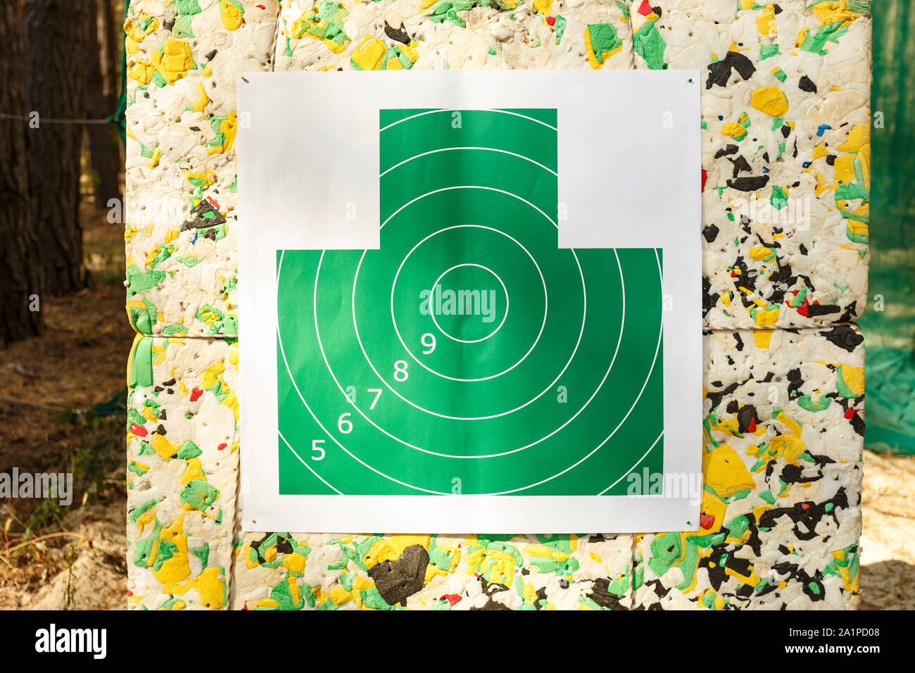 target shooting range in the forest. outdoor activities. team building ...