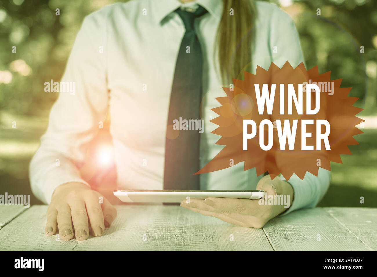 Word writing text Wind Power. Business photo showcasing use of air ...
