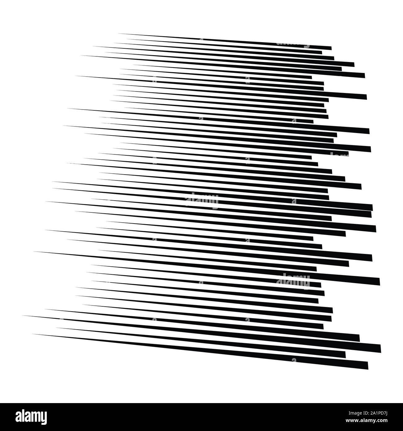 Random lines element. Random horizontal lines. Irregular straight ...