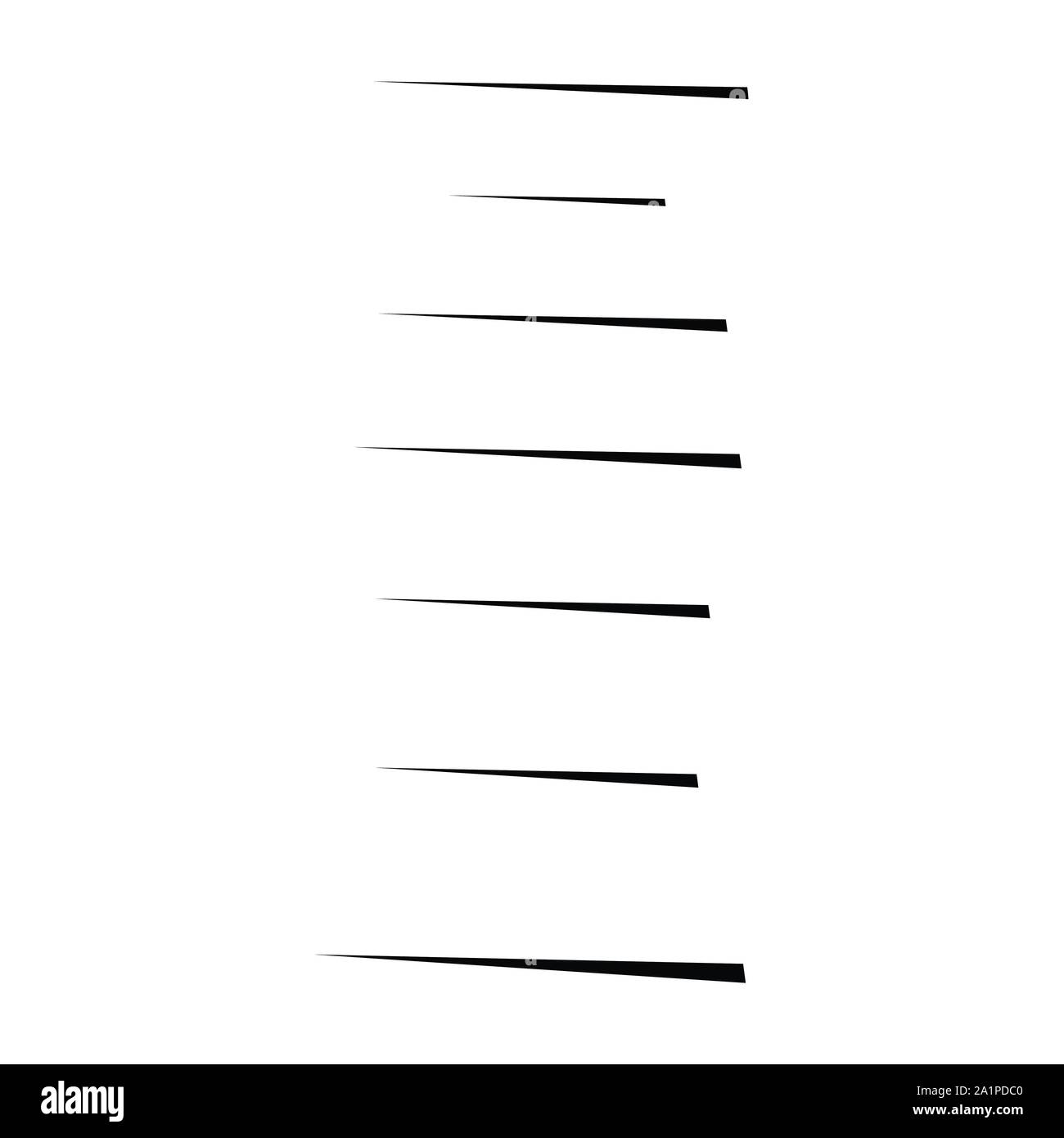 Random lines element. Random horizontal lines. Irregular straight ...