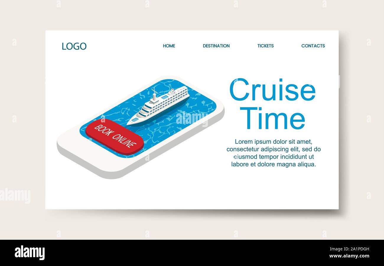 Isometric landing page design Stock Vector Images - Alamy