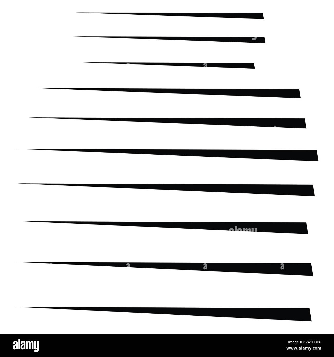 Random lines element. Random horizontal lines. Irregular straight ...