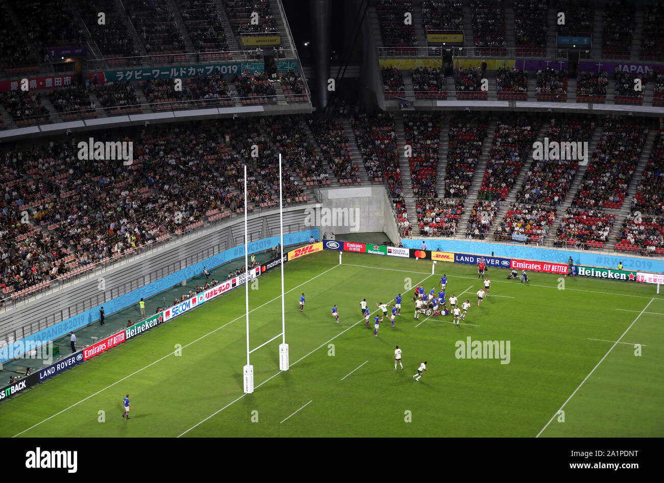 A general view of action during the 2019 Rugby World Cup match at the ...