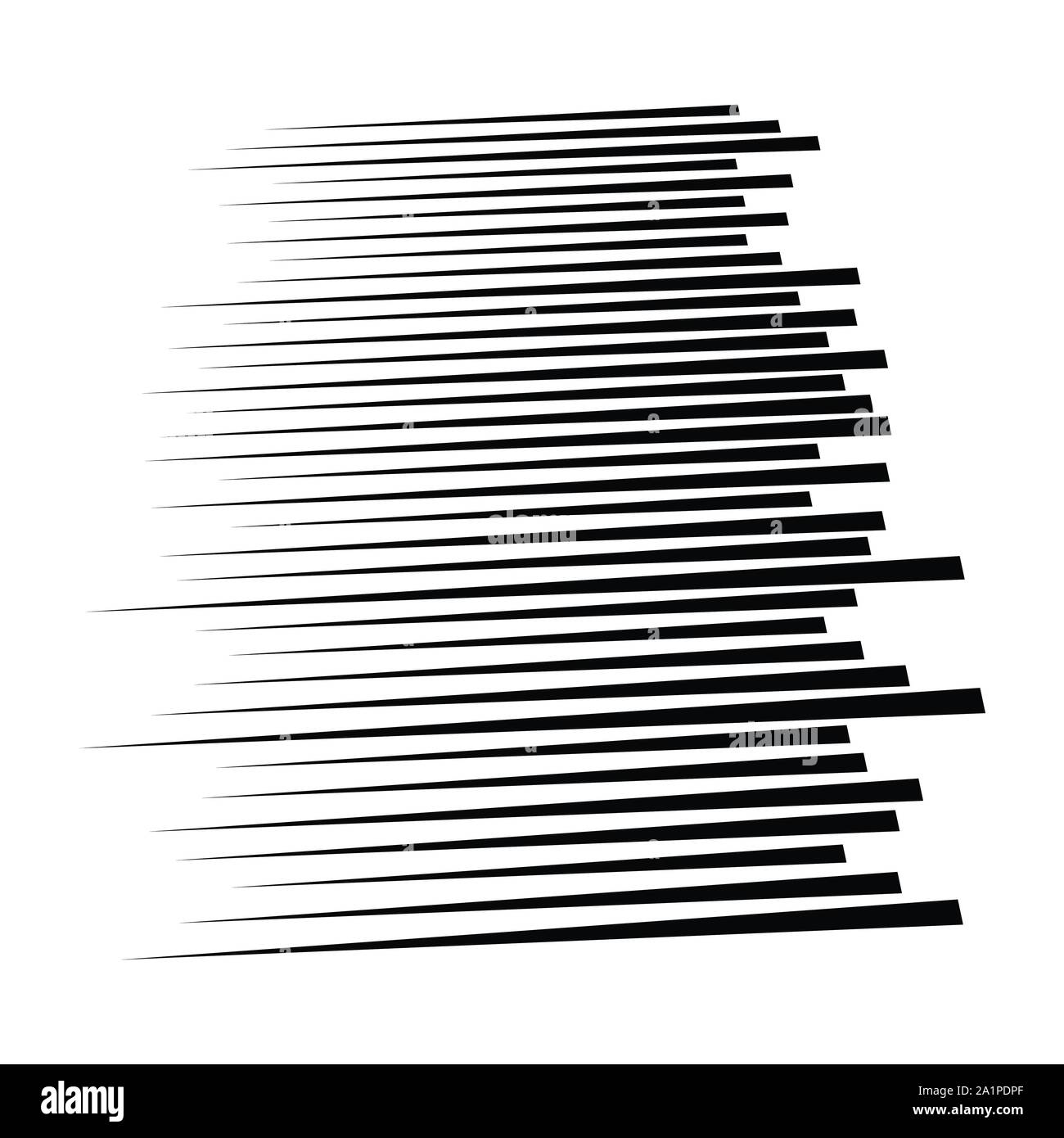 Random lines element. Random horizontal lines. Irregular straight ...