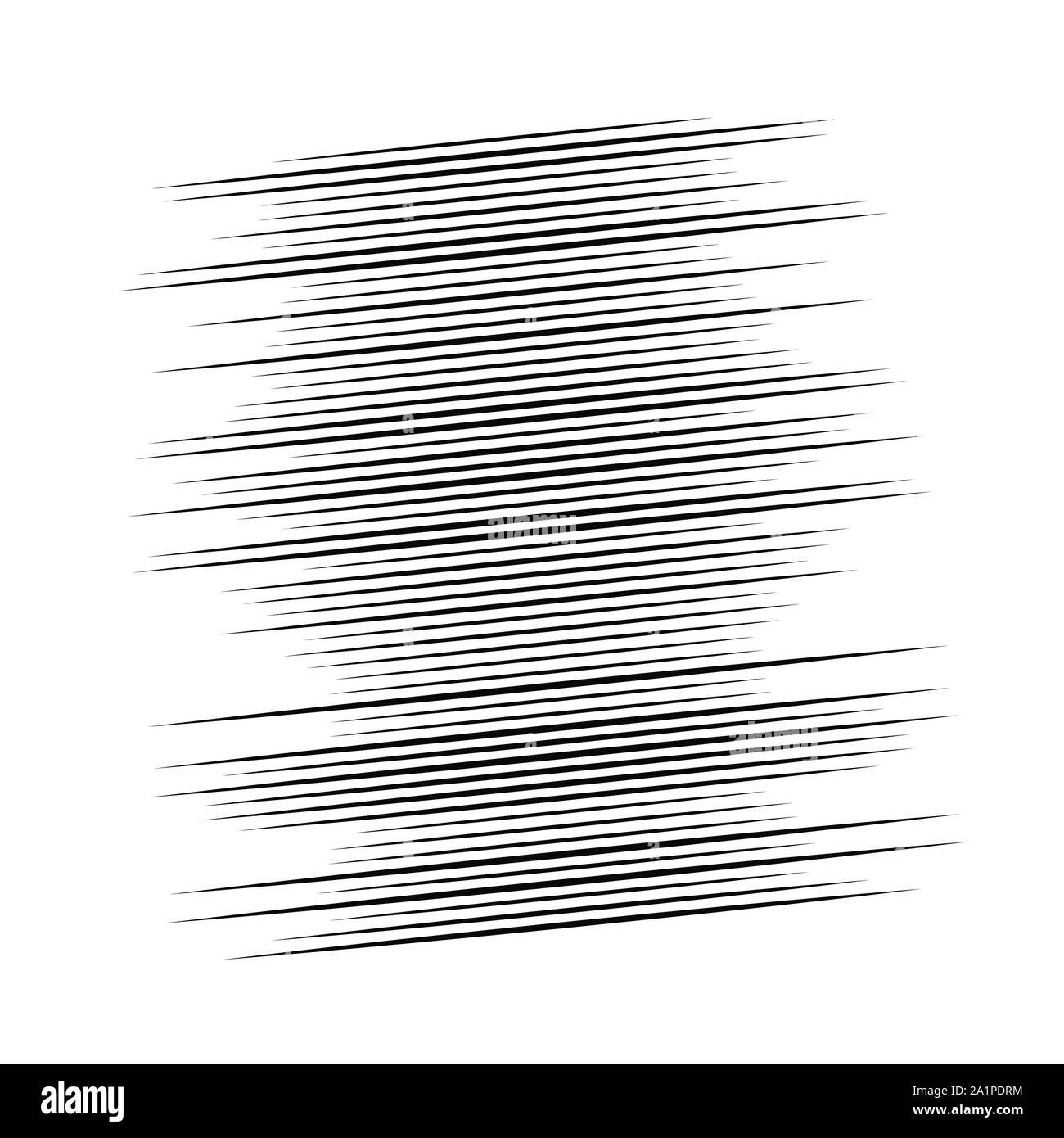 Random lines halftone element. Random horizontal lines. Irregular ...