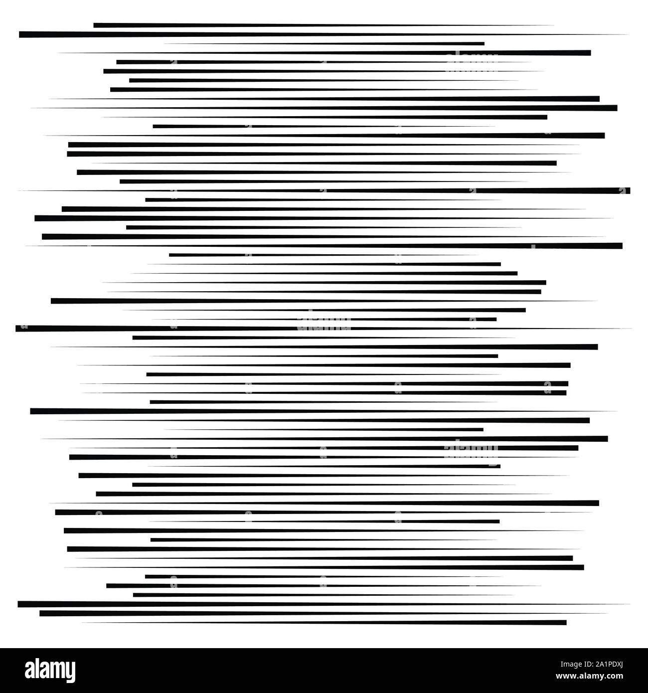 Random lines element. Random horizontal lines. Irregular straight ...