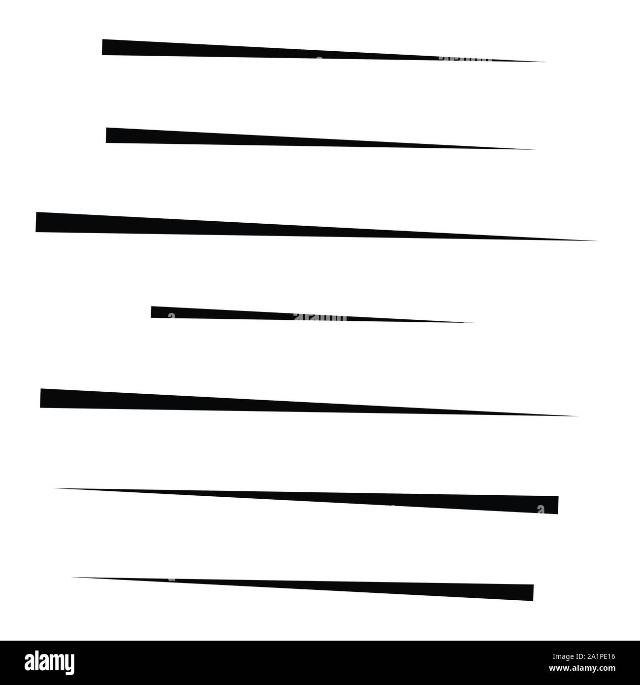 Random lines element. Random horizontal lines. Irregular straight ...