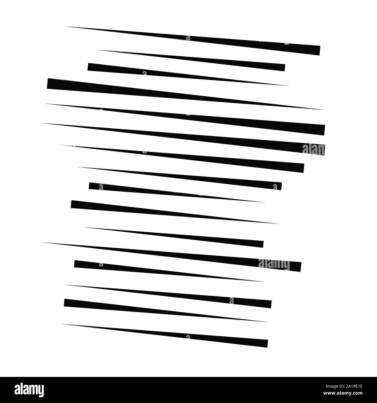 Random lines element. Random horizontal lines. Irregular straight ...