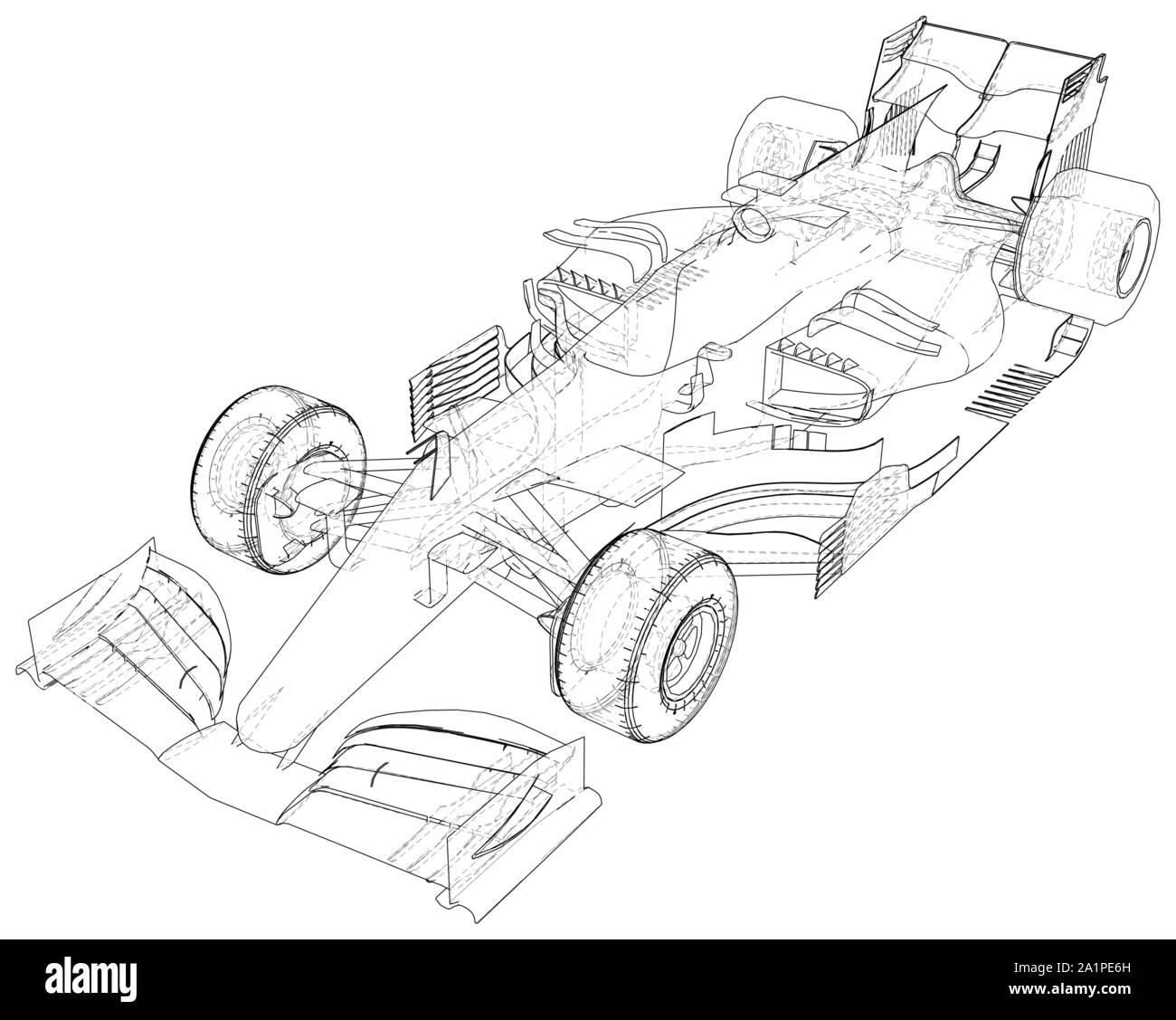 Race car. Wire-frame. EPS10 format. Vector created of 3d Stock Vector ...