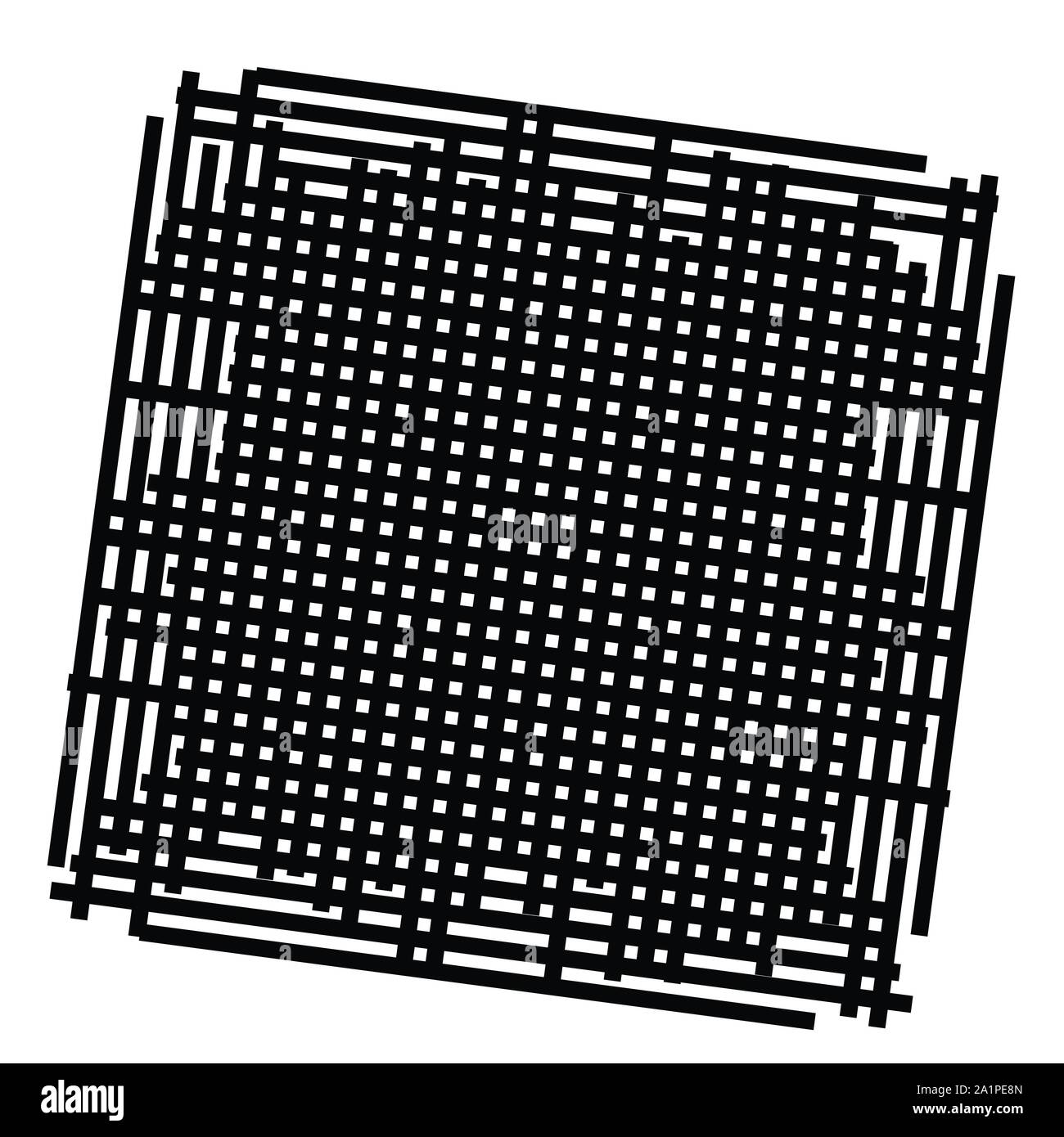 Grid, mesh element. cellular, reticular grate, lattice. array of bisect ...
