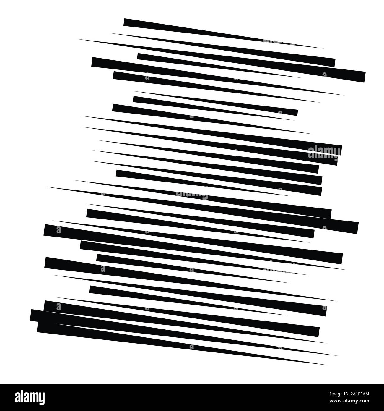 Random lines element. Random horizontal lines. Irregular straight ...