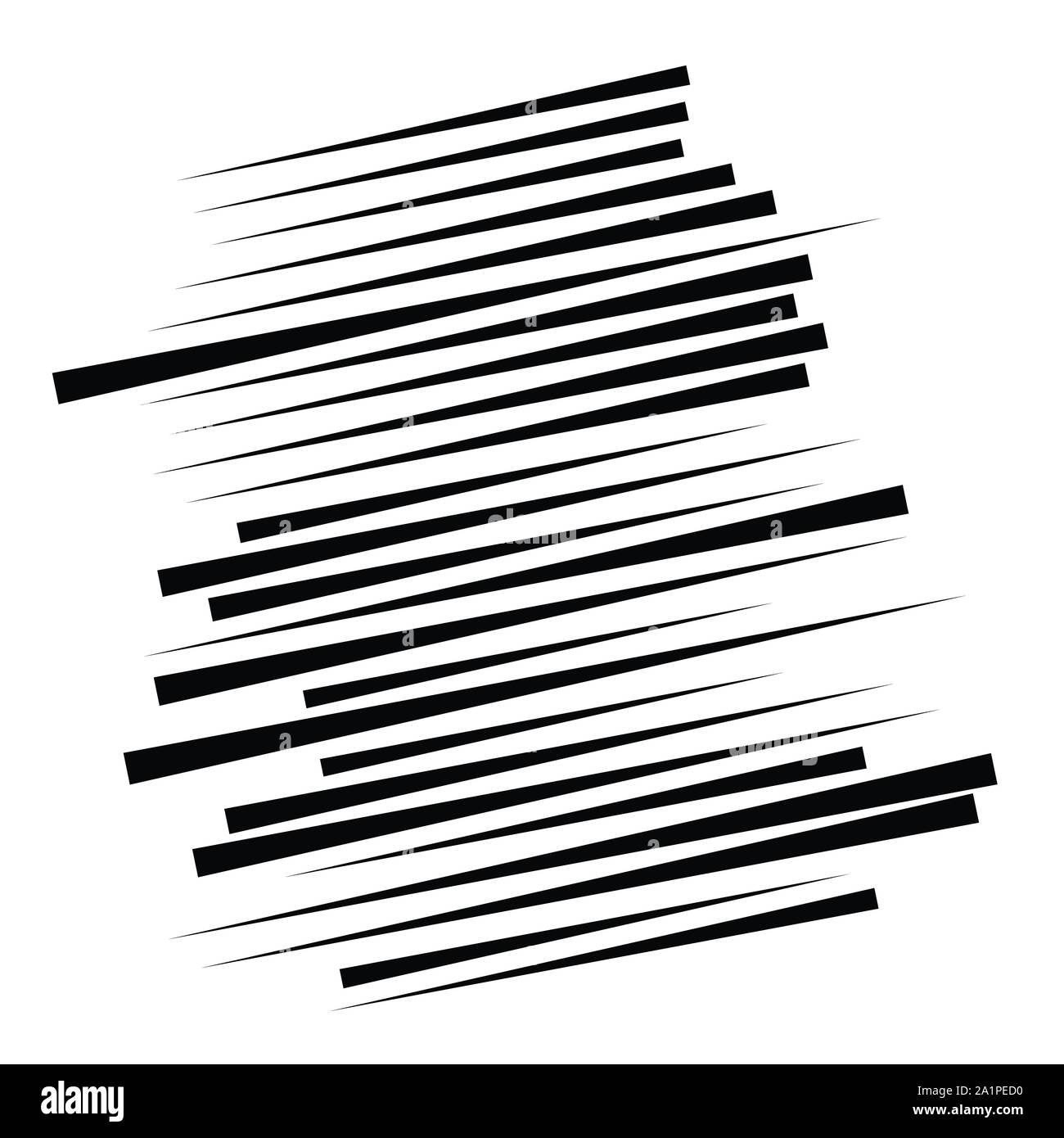 Random lines element. Random horizontal lines. Irregular straight ...