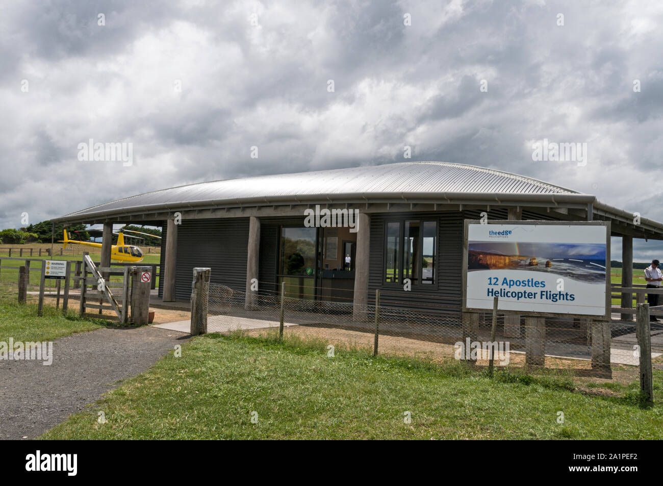 Twelve Apostles heliport in Princetown, a coastal village facing the ...