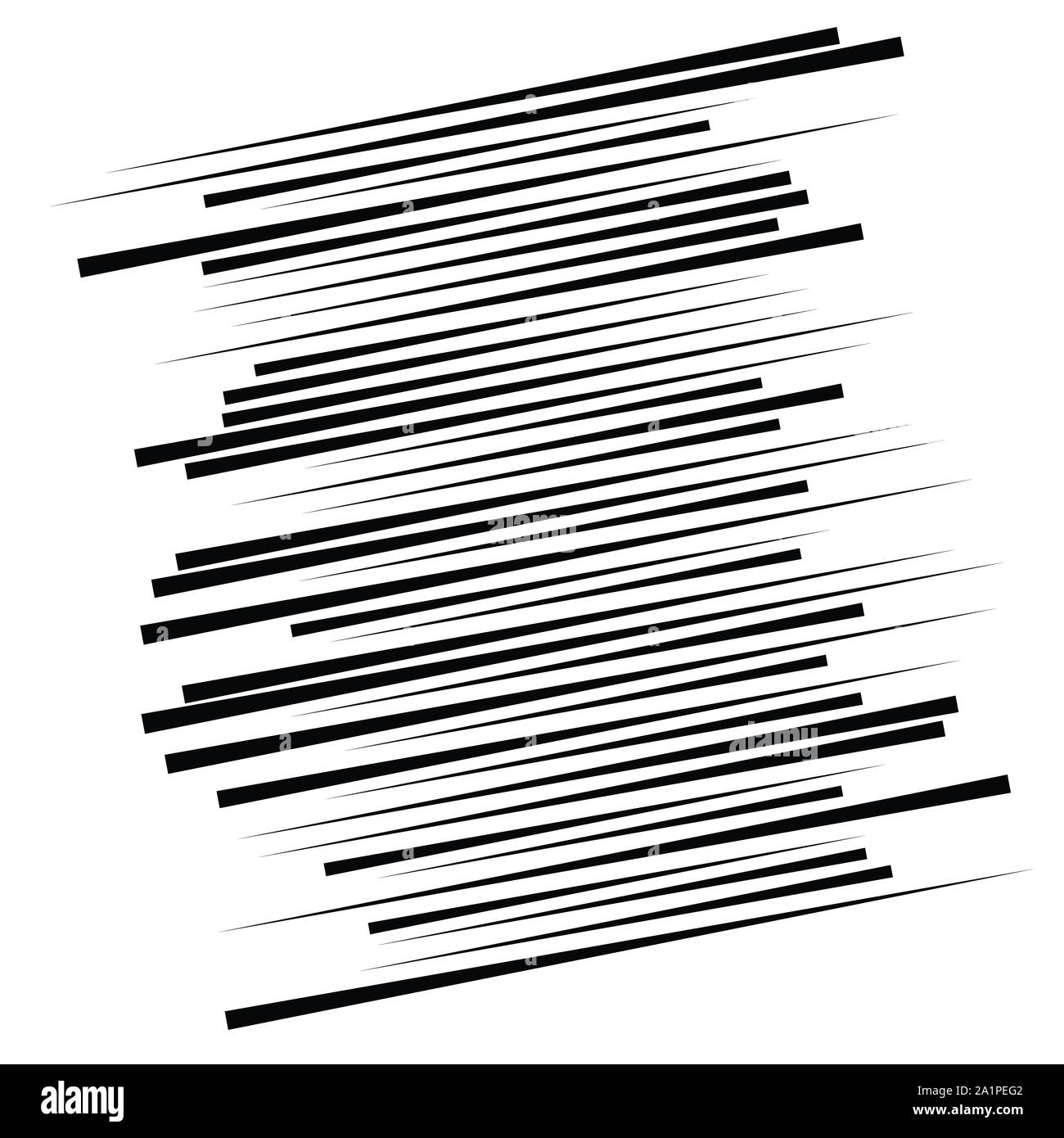 Random lines element. Random horizontal lines. Irregular straight ...