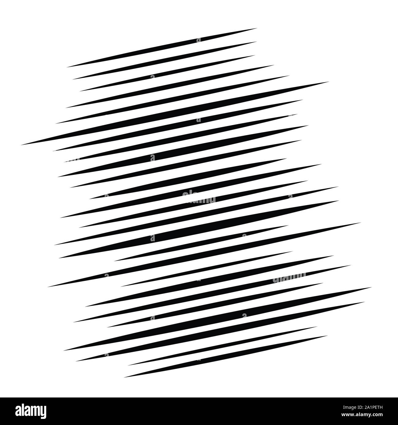 Random lines element. Random horizontal lines. Irregular straight ...