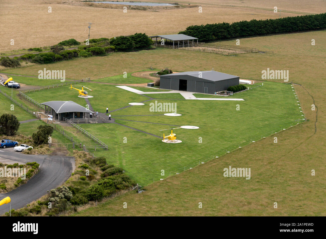 Twelve Apostles heliport in Princetown, a coastal village facing the ...