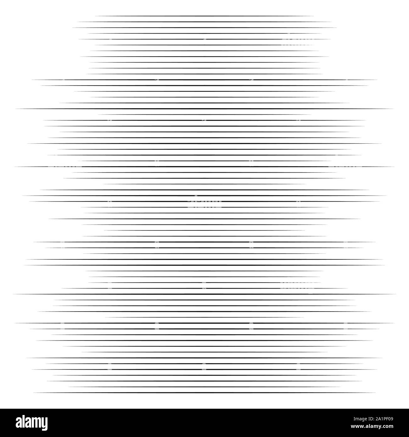 Random lines halftone element. Random horizontal lines. Irregular ...