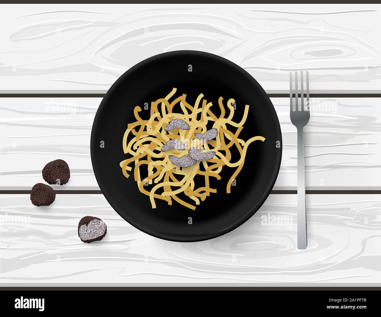 Truffle slices Stock Vector Images - Alamy