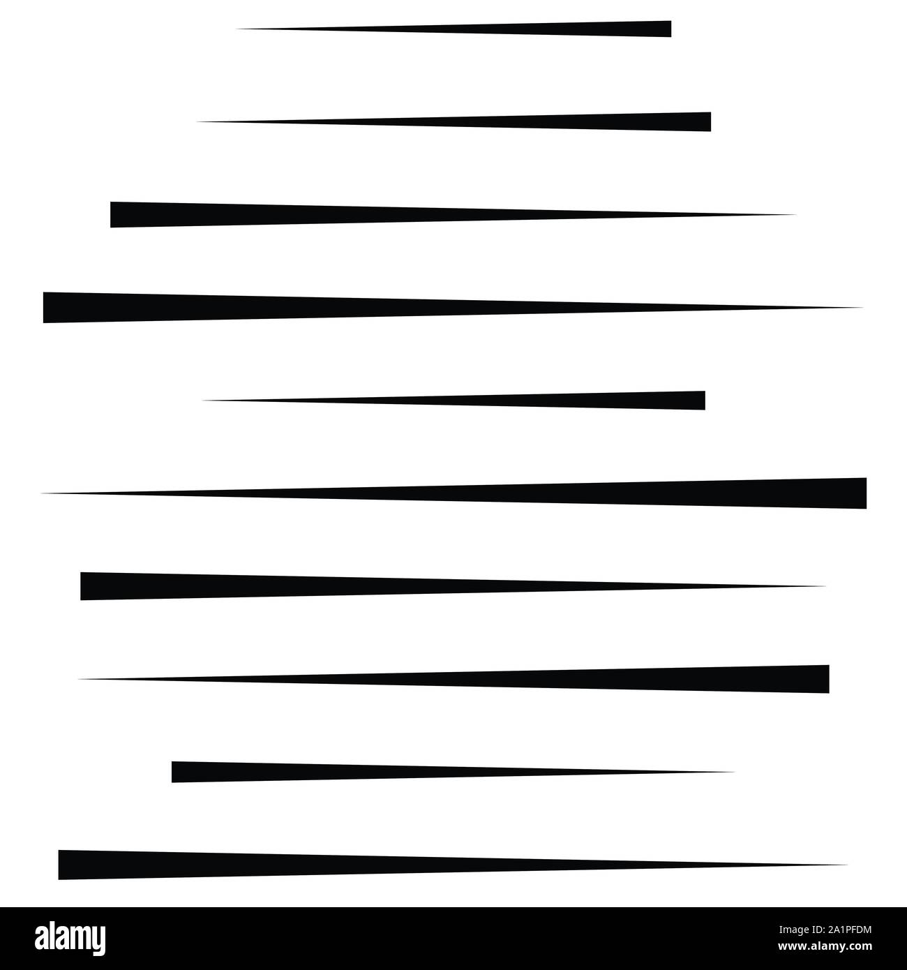 Random lines element. Random horizontal lines. Irregular straight ...